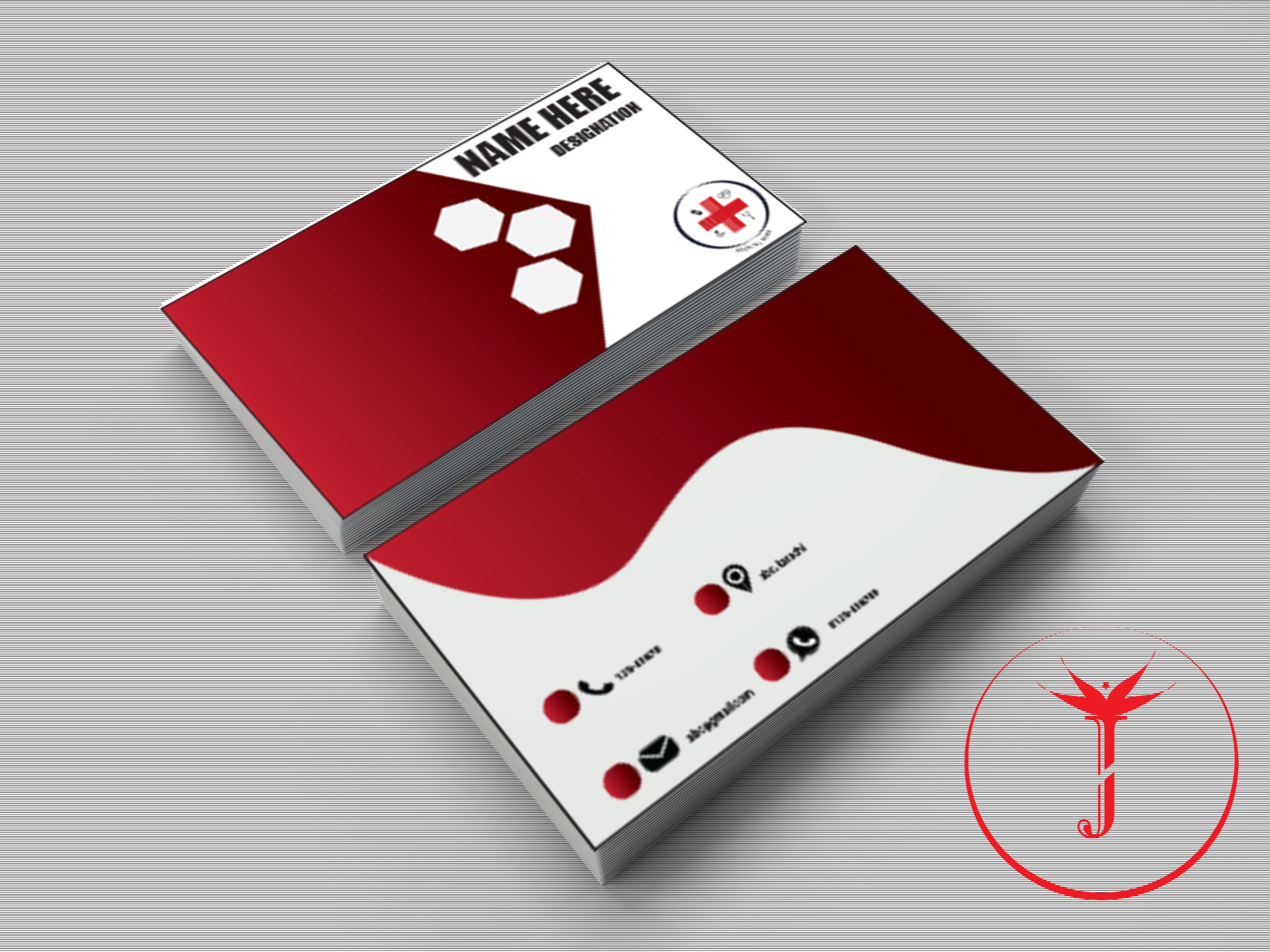 HOSPITAL EMPLOYEE BUSINESS CARD by J Designer on Dribbble