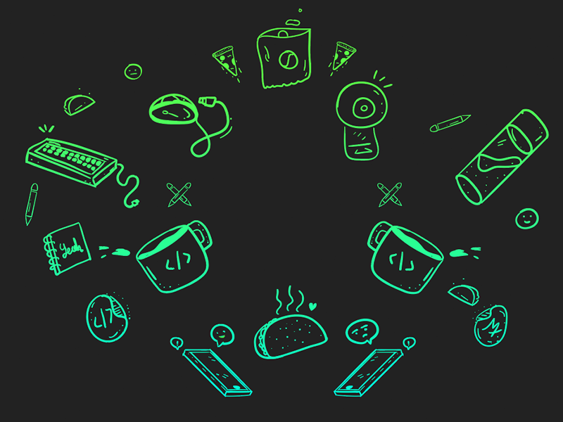 Random hack objects MX by Rulótico González on Dribbble