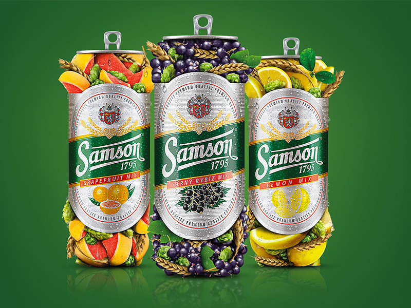 Samson Fruit Beer - key visuals by Jan Pilik on Dribbble