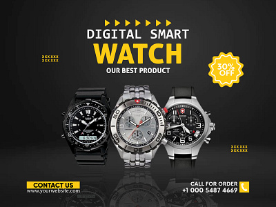 Watch Banner Design by Toufiqur Rahman on Dribbble