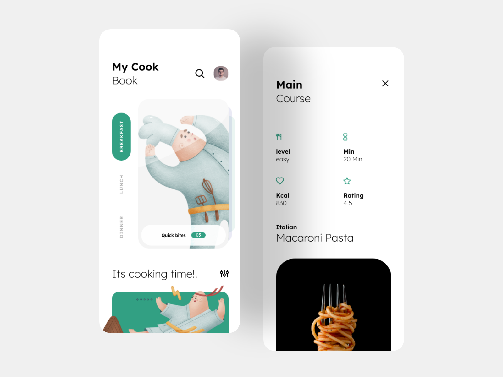 Cooking & Recipes App UI screens by sakin kumar on Dribbble