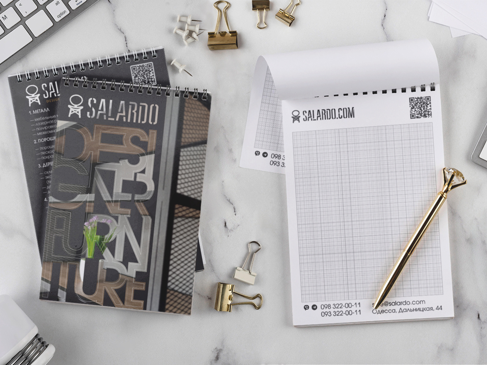Branded notebook design for SALARDO company by Daria on Dribbble