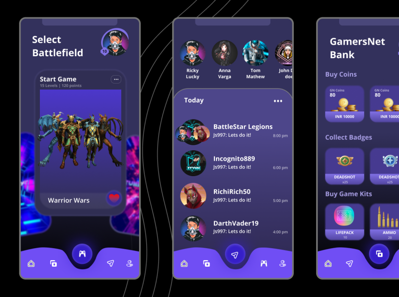 Gaming Mobile App by Arsha Treesa on Dribbble