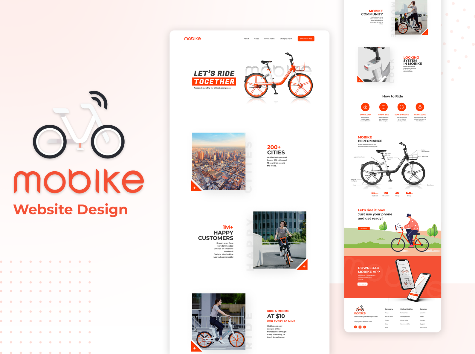 Mobike Landing Page by I'mKarthik on Dribbble