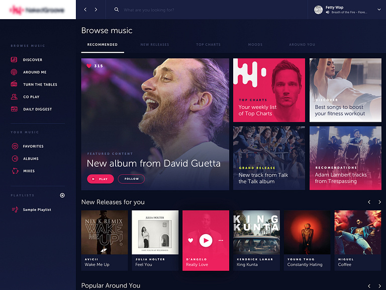 Online Music Streaming Service 02 by Hologram on Dribbble