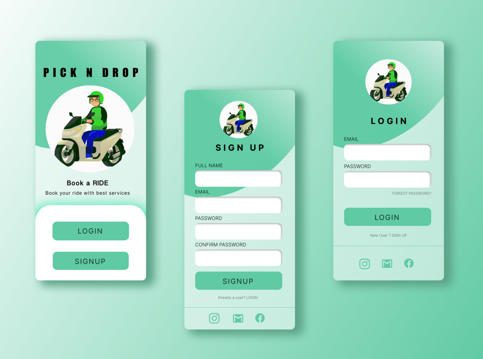 Sign Up/Login screen by Smruti Ranjan on Dribbble