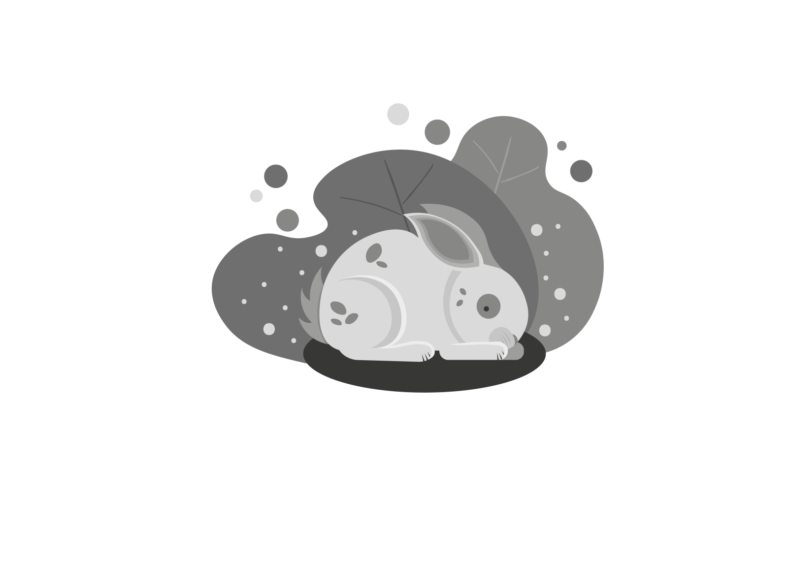 Grayscale Bunny by Adam Thomas Designs on Dribbble