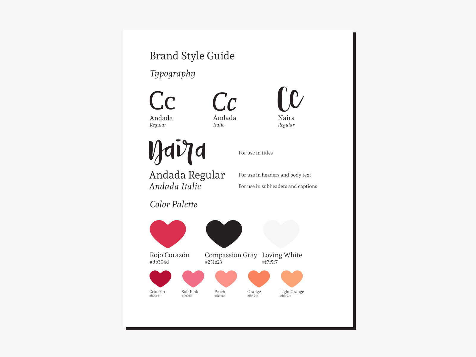 Compassionate Corazón Brand Style Guide by Asia Baltzley on Dribbble