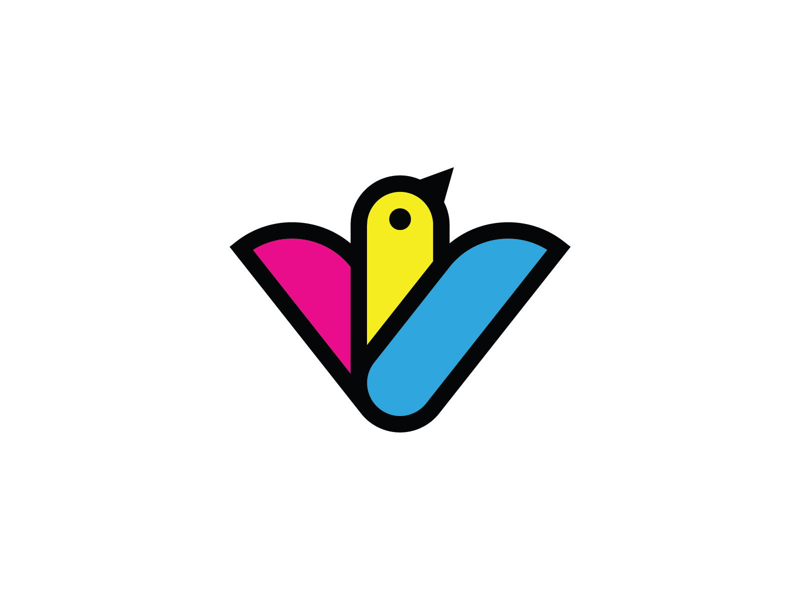 CMYK Bird by LogoFarmer's Studio on Dribbble