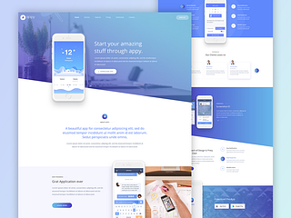 Appy App Landing Page by Moinul Ahsan on Dribbble