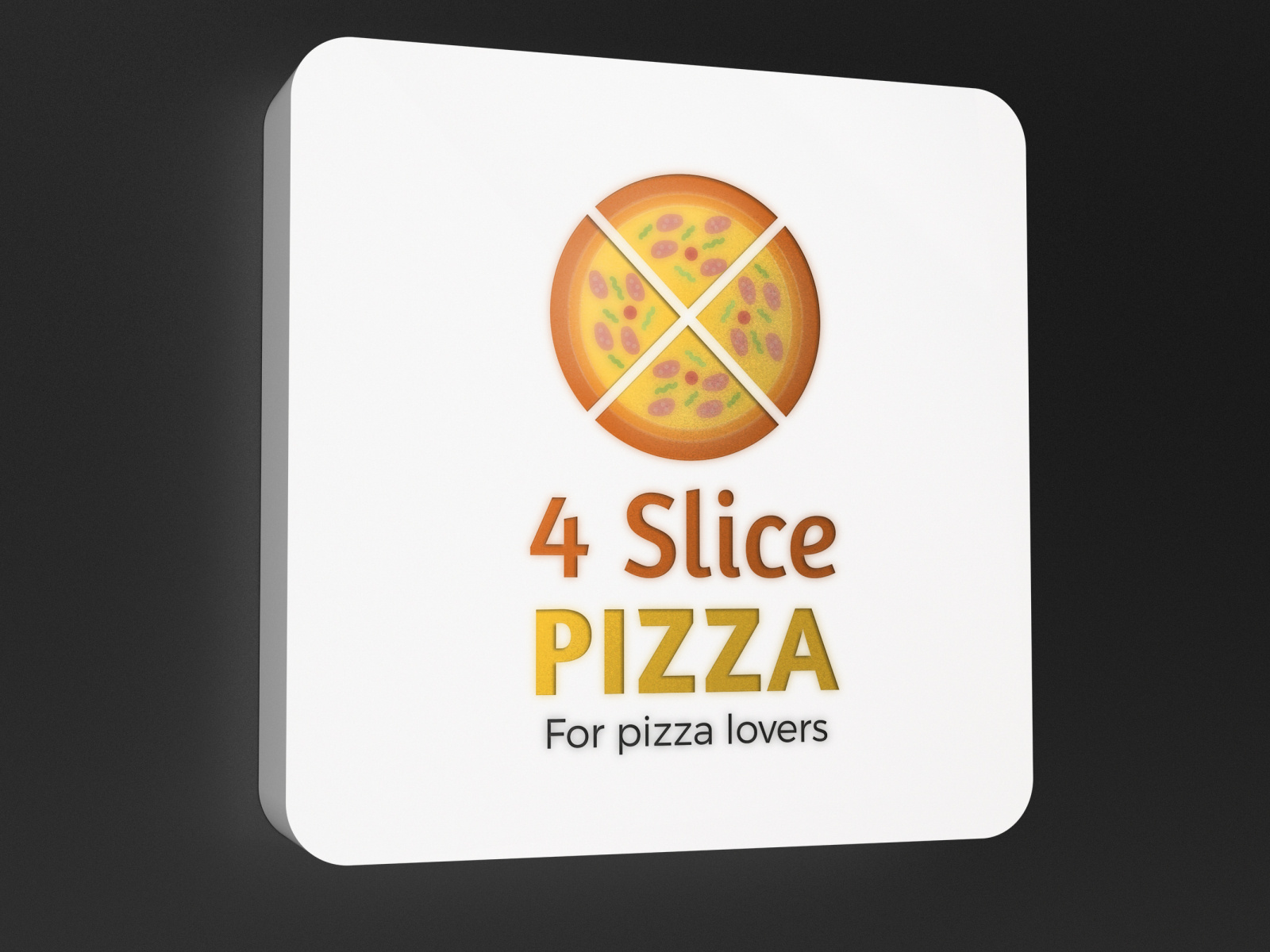 4 Slice Pizza Logo by ROCK design 🤘🏻 on Dribbble