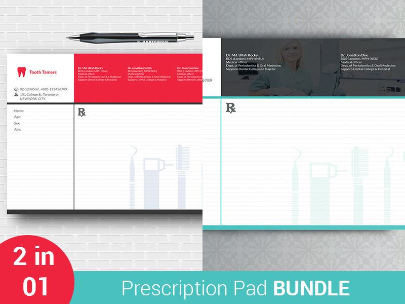 Prescription Pad Bundle by ROCK design 🤘🏻 on Dribbble