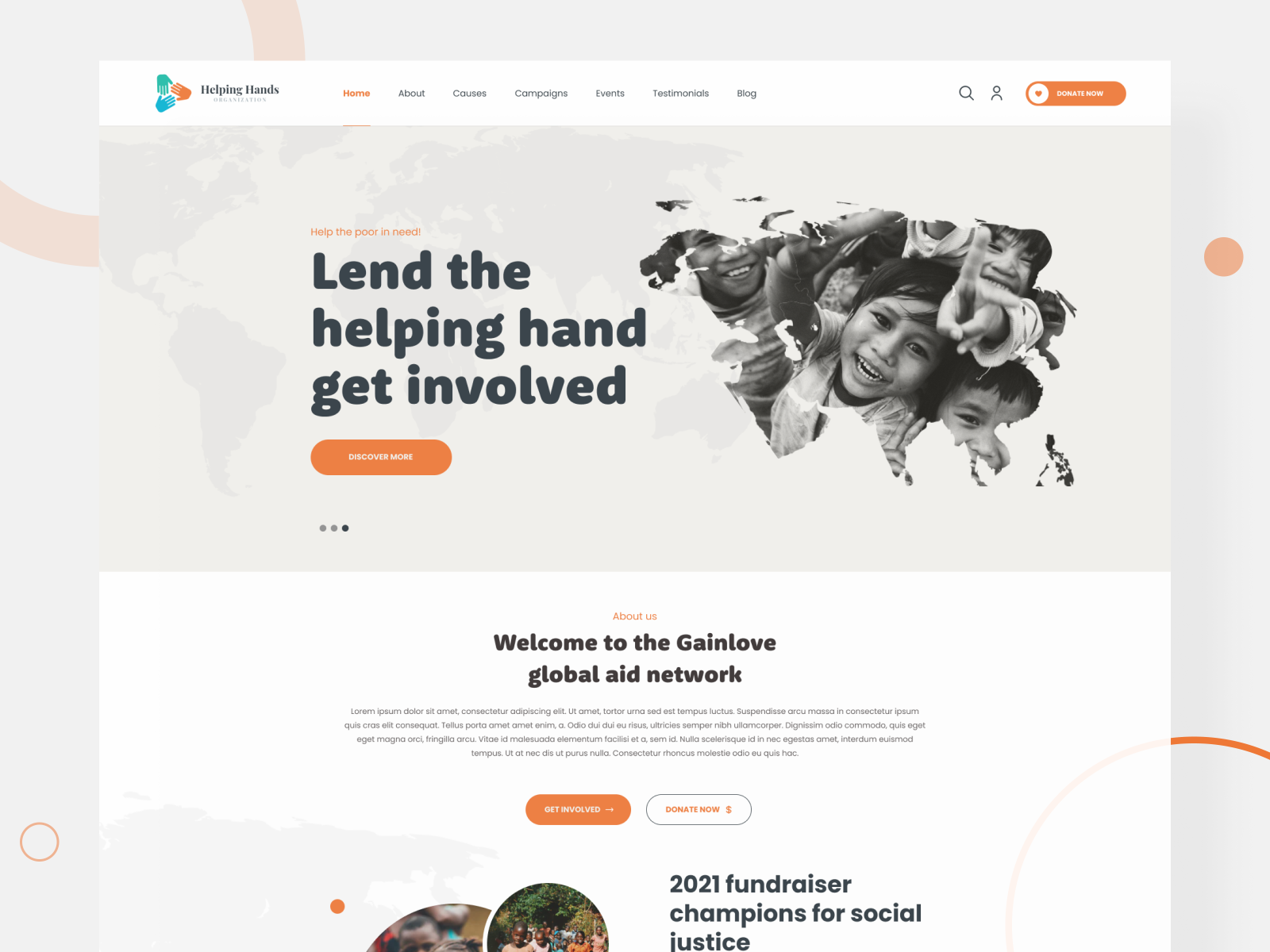 Nonprofit website exploration by Inzamul Haque Jim on Dribbble