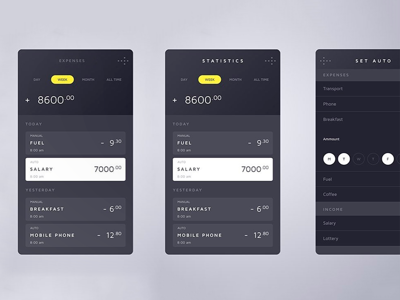 Finance - UI Screen Design by Ville Vilkman on Dribbble