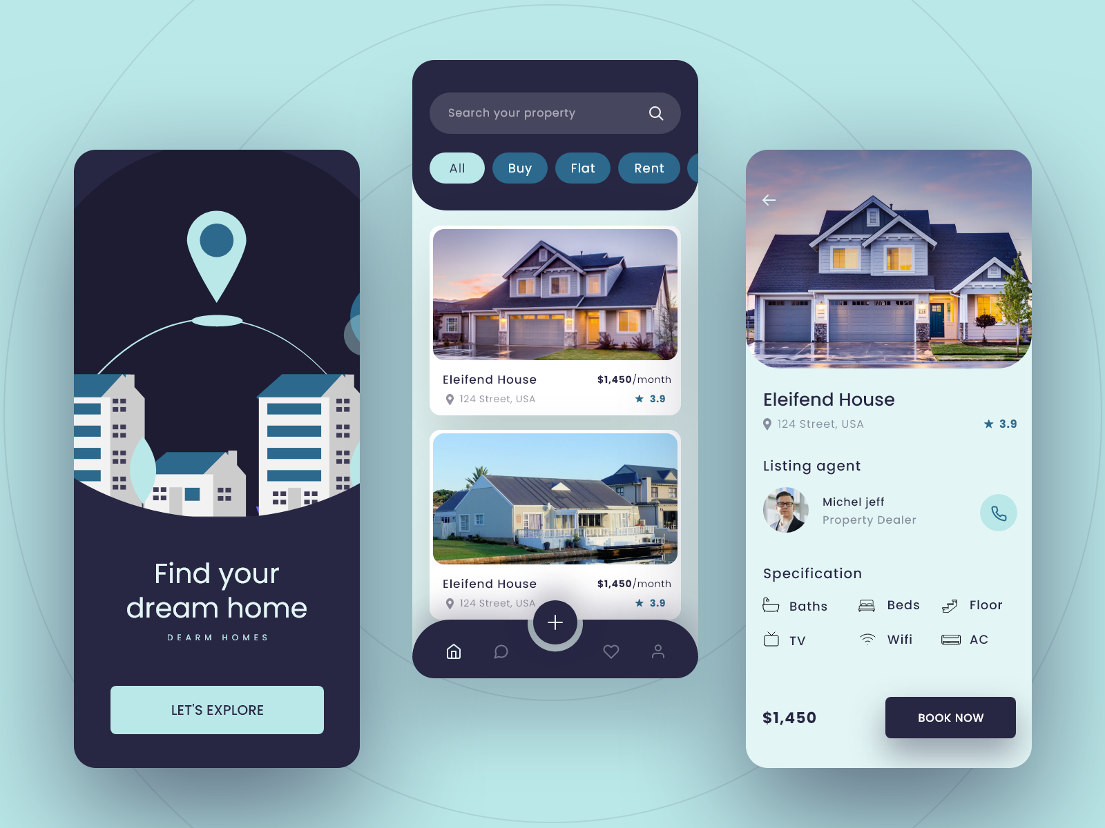 Real Estate Mobile App UI Design by Krunal Designer on Dribbble