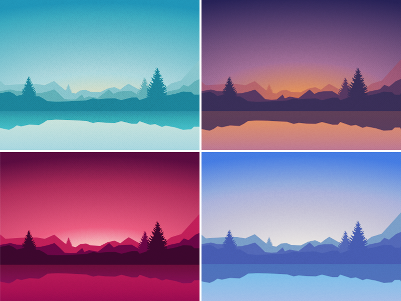 Sunset and sunrise by Atle Mo on Dribbble
