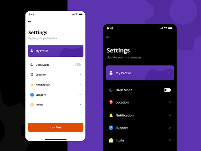 Settings UI designs, themes, templates and downloadable graphic ...