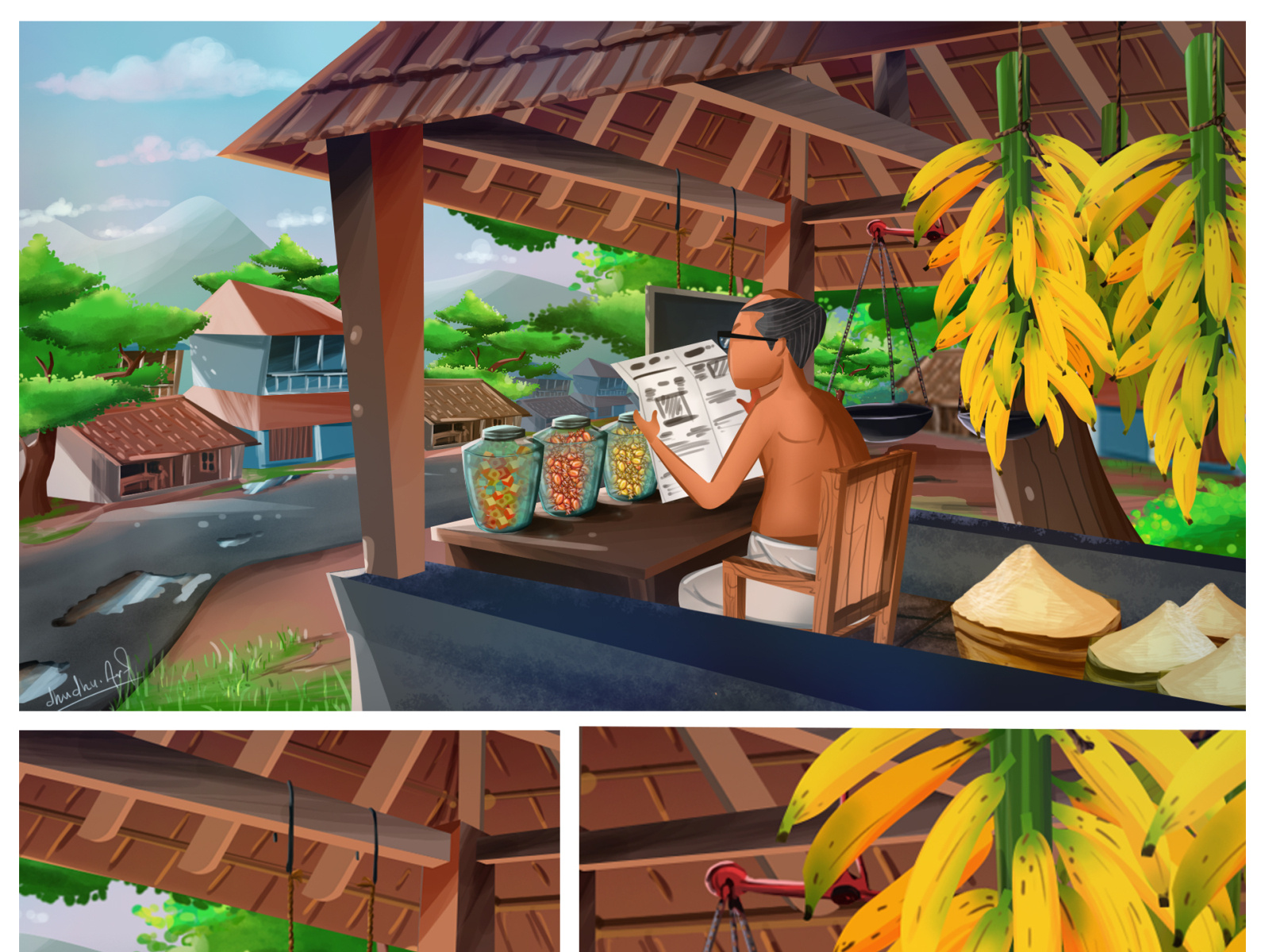 Old Kerala shop in my concept by Midhun Mohan on Dribbble