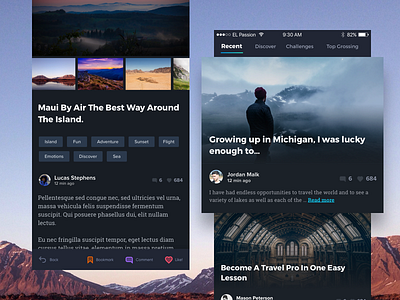 Adventure App by Artiom for EL Passion on Dribbble