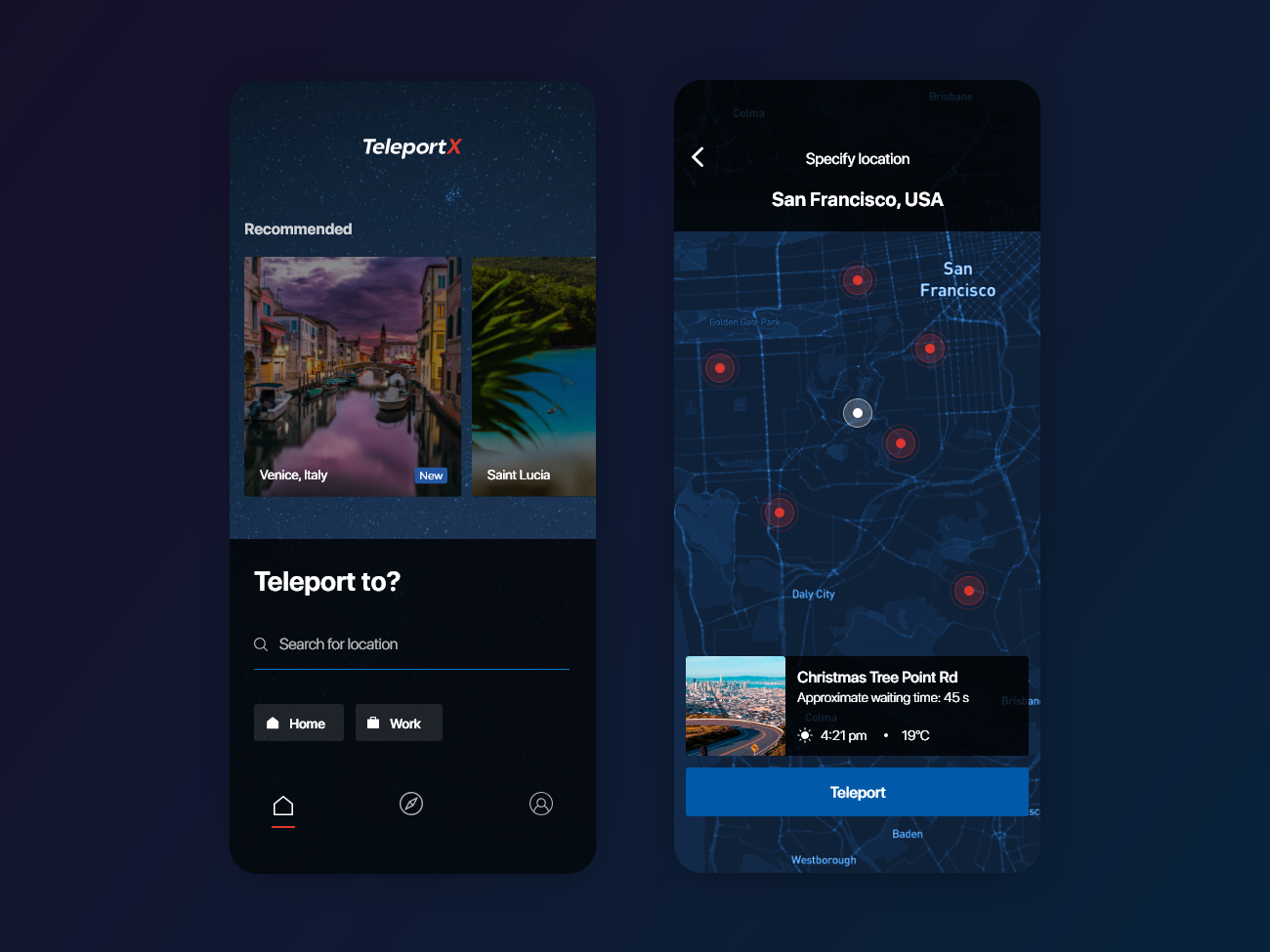 Teleportation app by Omar Mahariq on Dribbble