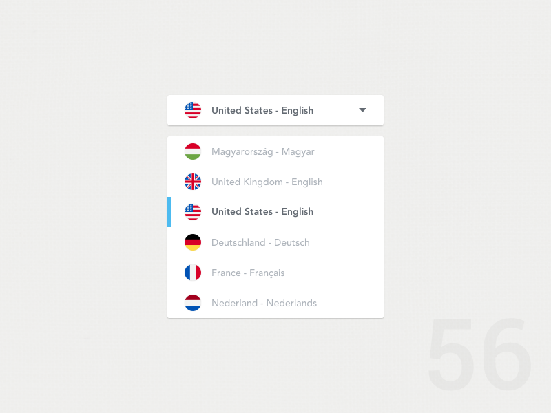 Day 56 - Country Selector by Zsolt Szilvai on Dribbble