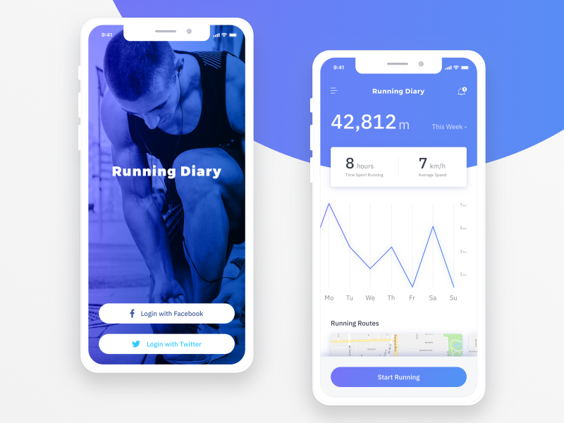 Running Diary App by Zsolt Szilvai on Dribbble