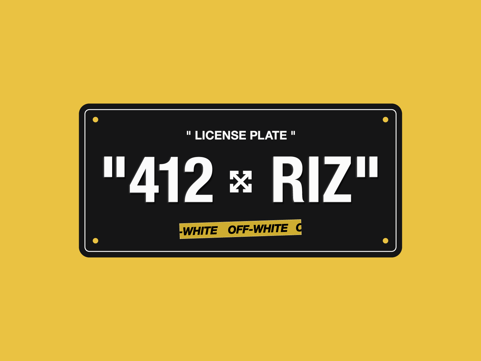Off-White License Plate by Noah Shreve on Dribbble