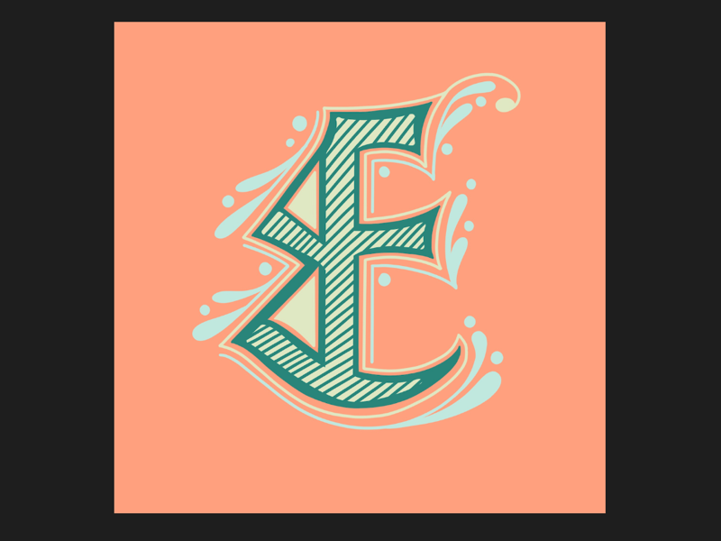 36 Days of Type- E by Kiersten O’Connell on Dribbble