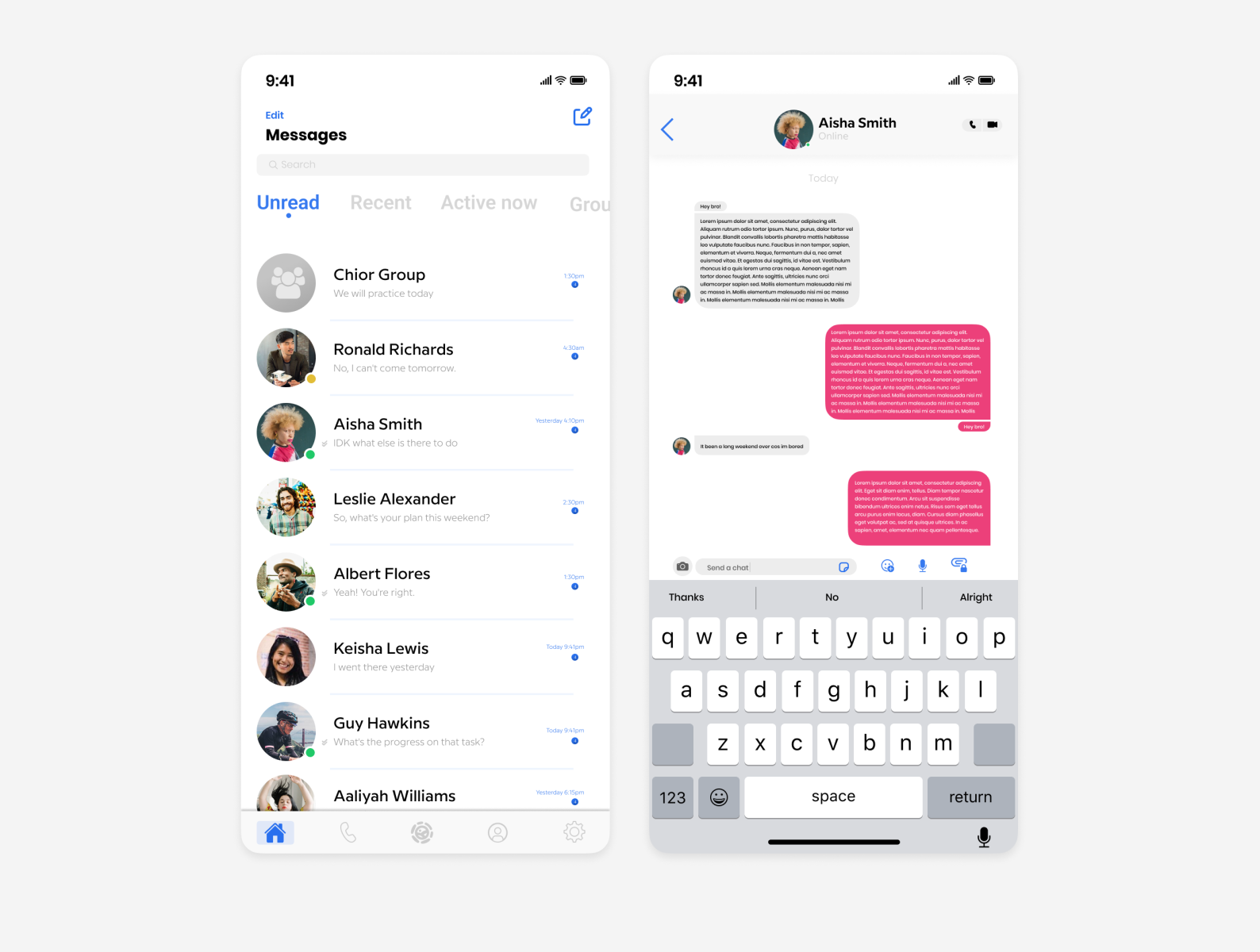 Direct Messaging App by Agboola Olamilekan on Dribbble