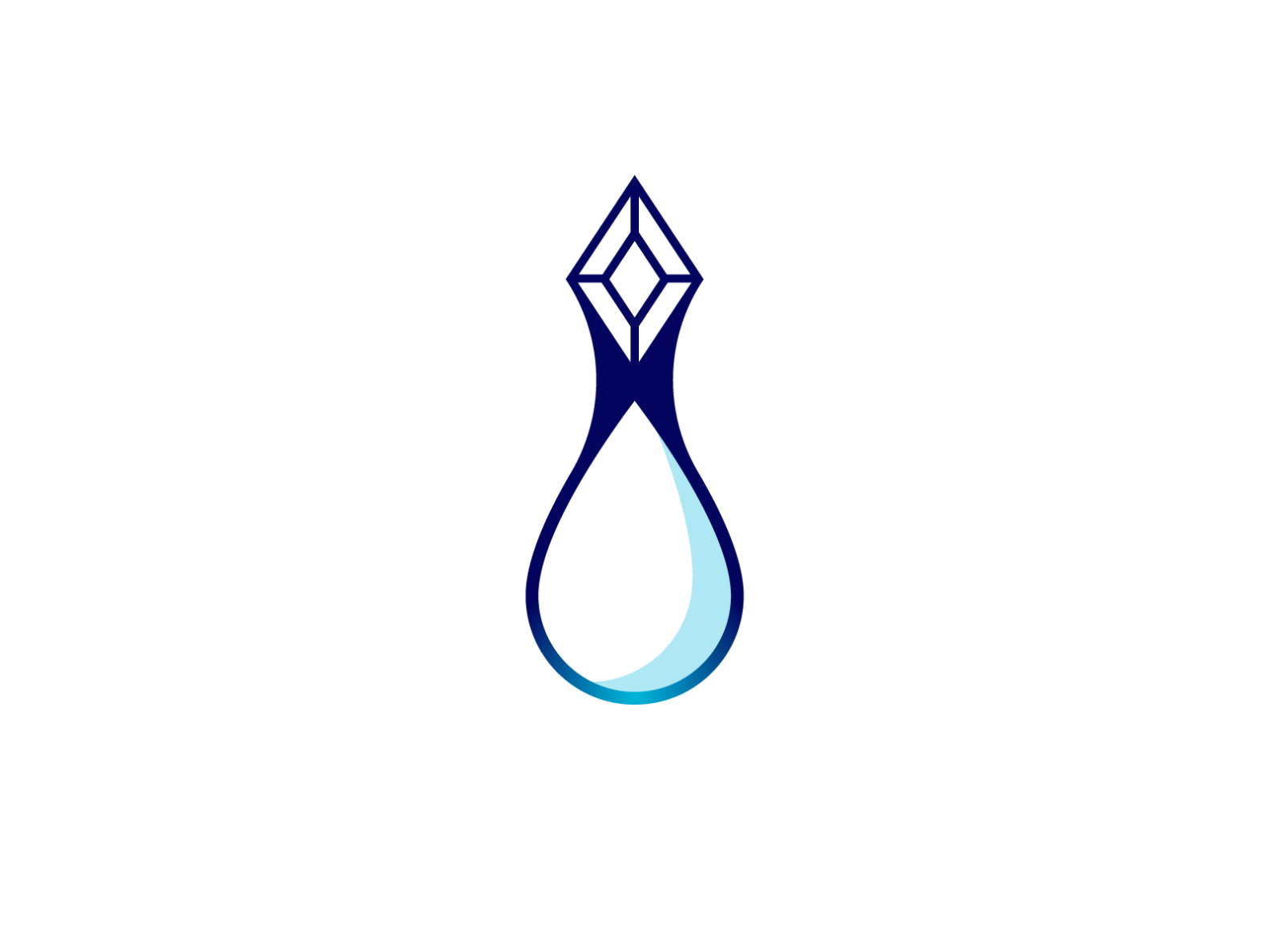 diamond water logo by talel ben salah on Dribbble