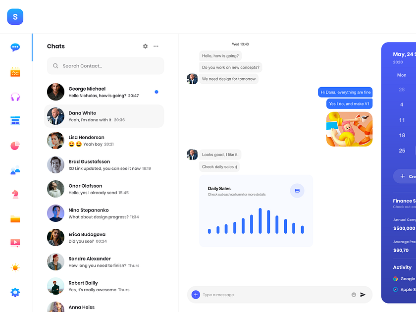 Sboard UI by Nicholas Ergemla for Steelmonk on Dribbble