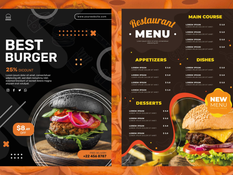 menu card design by abdul hasib on Dribbble