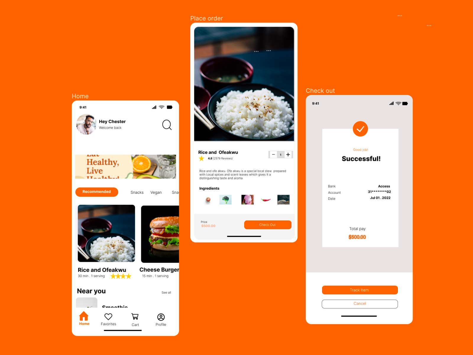 First Food App design by Ola Okanlawon on Dribbble