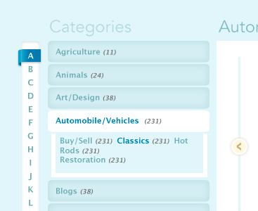 Multi-tiered category UI by Visual Inventor on Dribbble