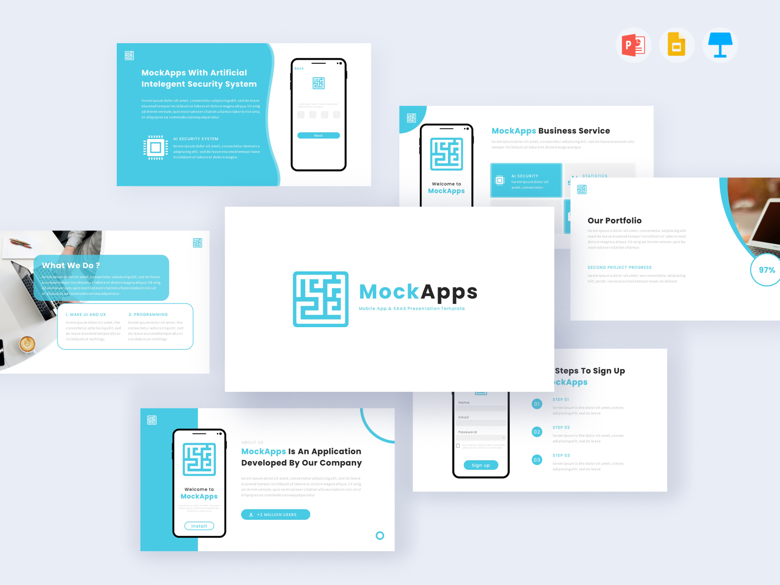 MockApps - Mobile App & SAAS Presentation Template by Slide Shoot on ...