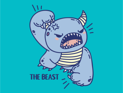 Beast Monster Vector Illustration by Spirimal on Dribbble