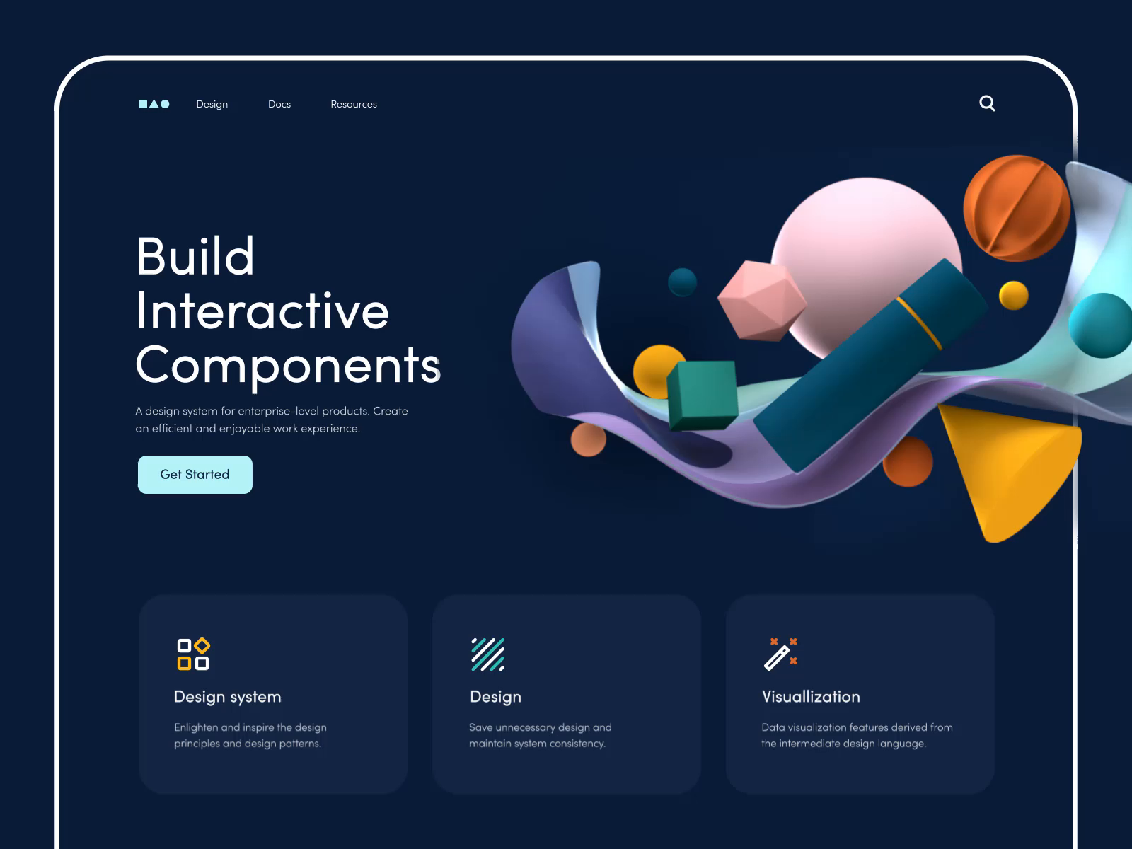 Design System Hero Page - 3D Concept by Mingg for Interactive Labs on ...