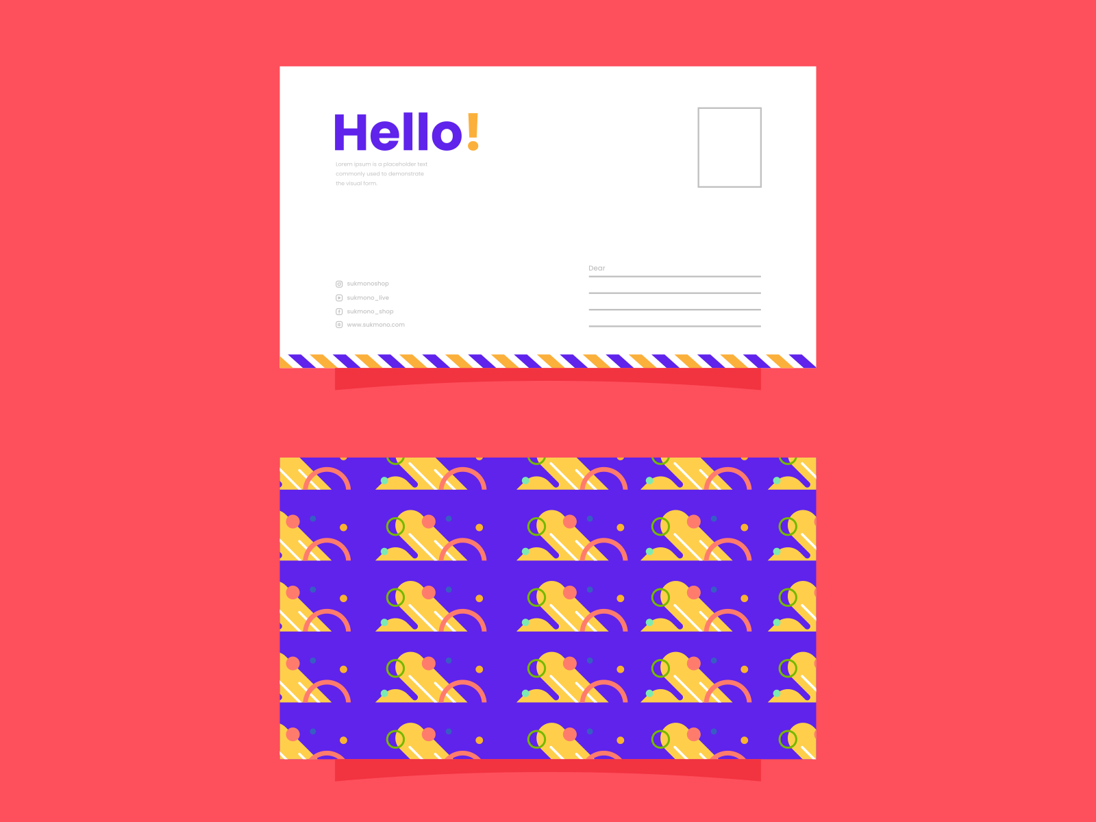 Postcard Design Template by GsTemplate on Dribbble