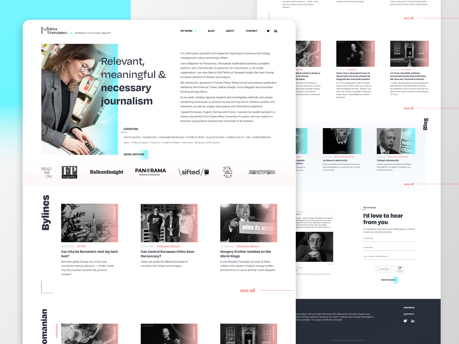Journalist Portfolio by In2it on Dribbble