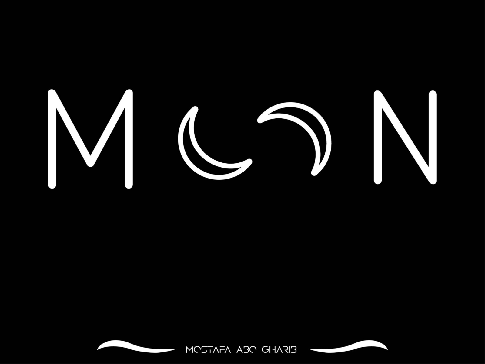 Dribbble - moon-in-word-01.jpg by Mostafa Designs