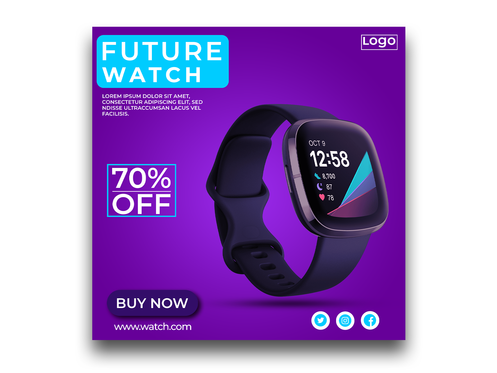 Digital Watch Ad Banner design by Perfixtus on Dribbble