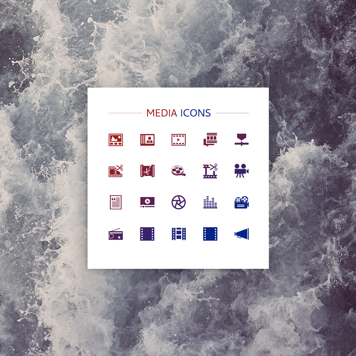 Media Icons by Iris Li on Dribbble