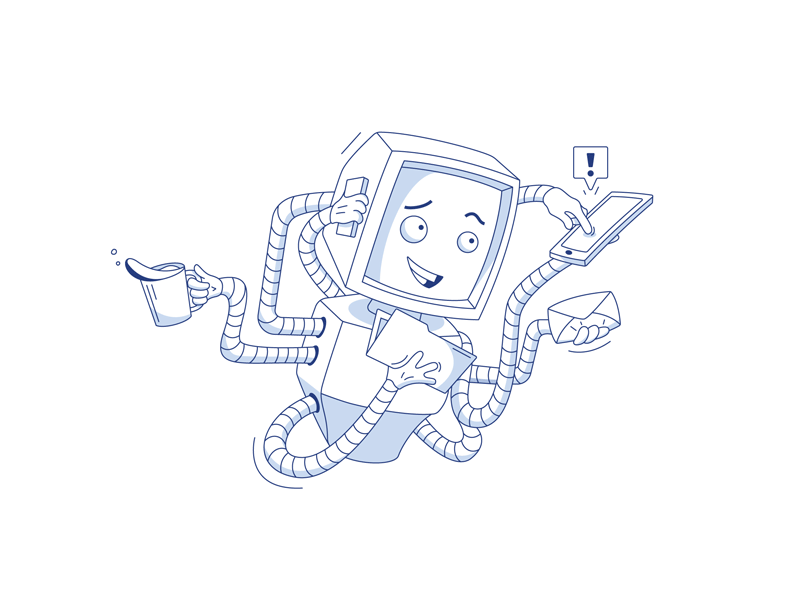 robot by ddedede on Dribbble