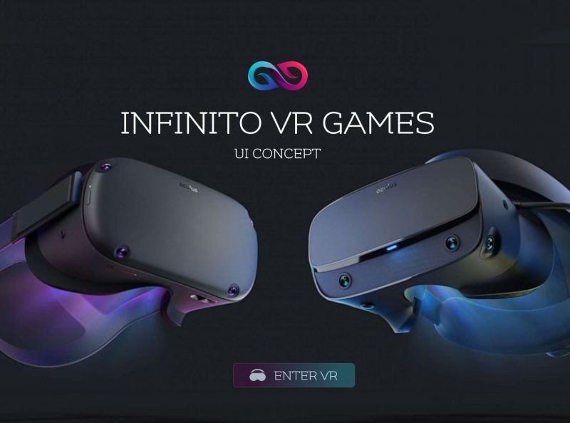 Infinito VR Games UI Design by Caleb Adala on Dribbble
