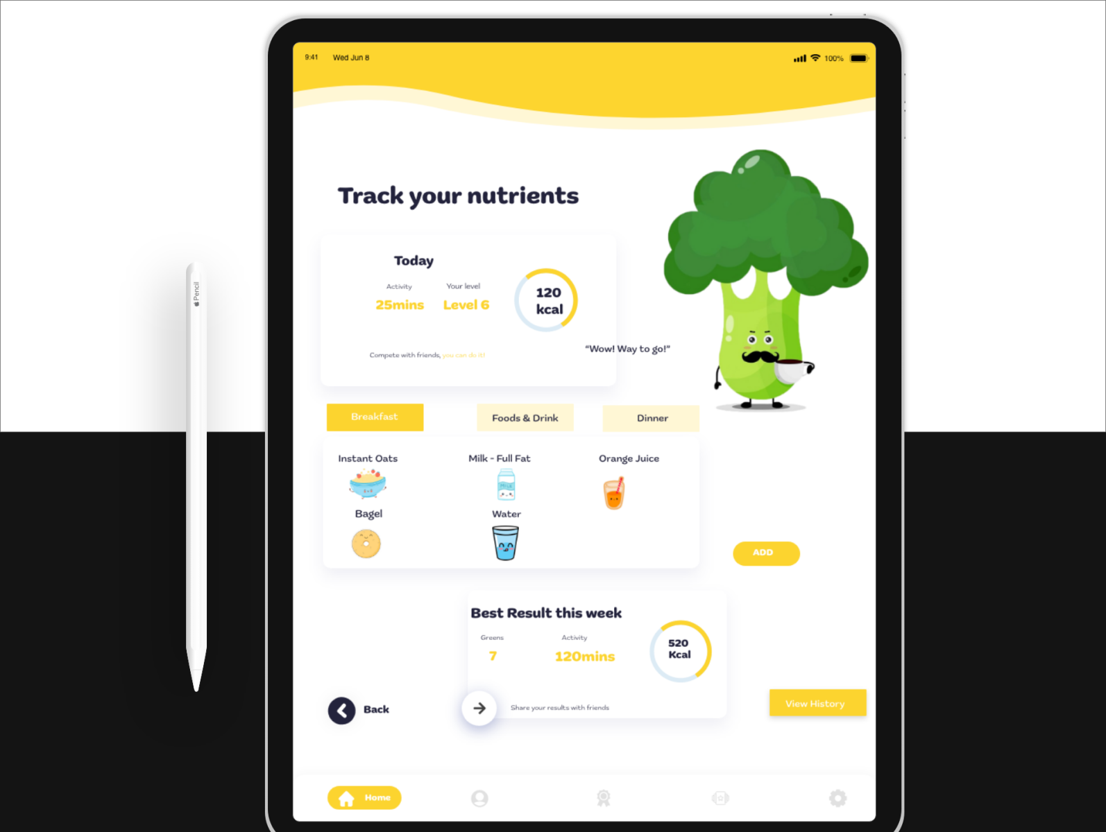 Nutrient Tracker For Children by Jose-Antonio Lopez on Dribbble