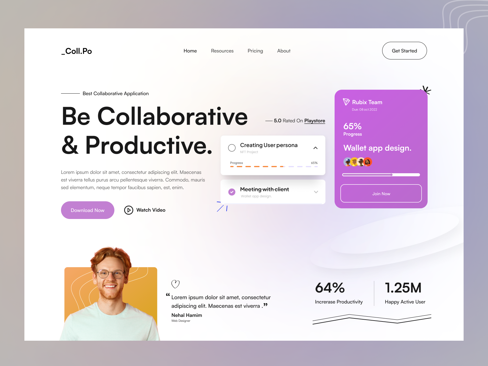 Task Manager Landing Page. by Nehal Hamim on Dribbble