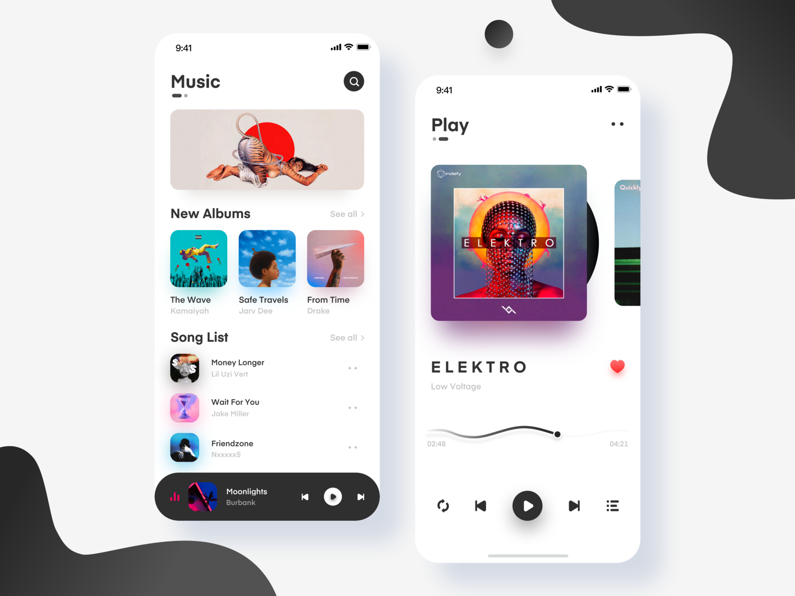 Music App-Play Page by FLA$H for DCU on Dribbble