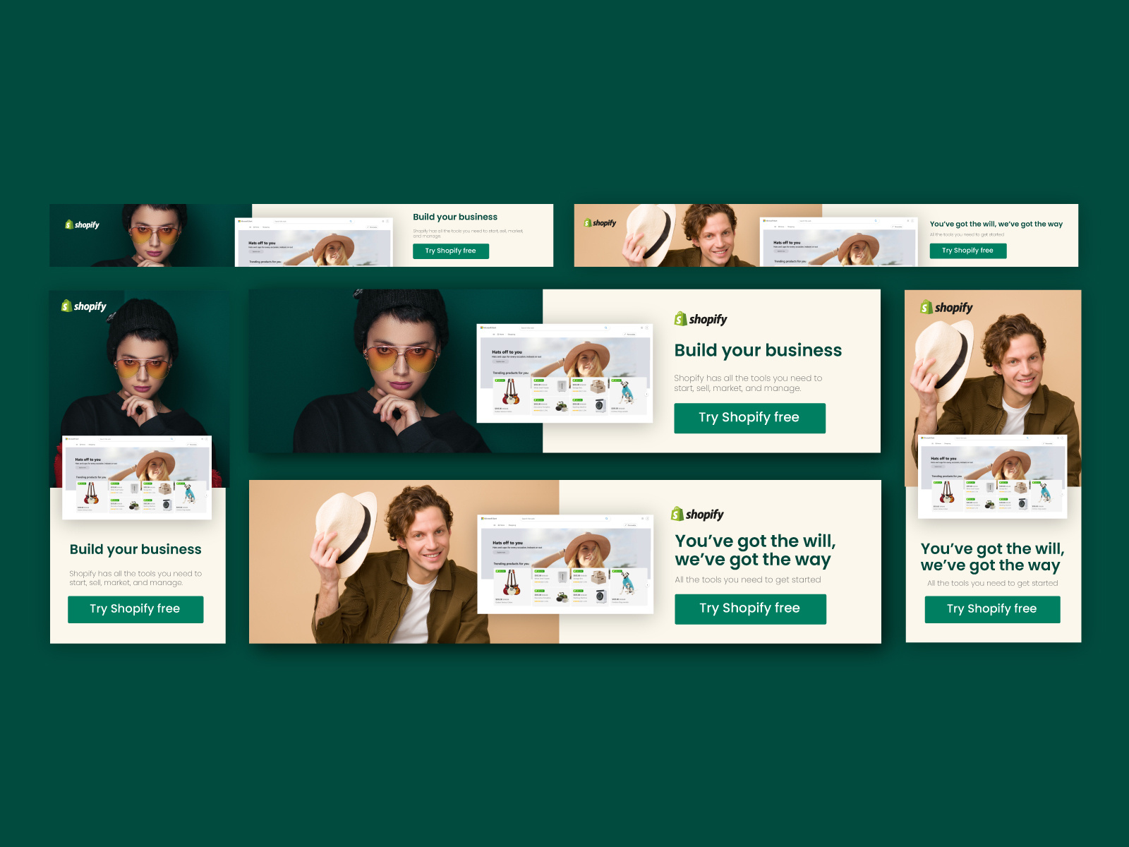 Display ads for shopify by Hamza Ali on Dribbble