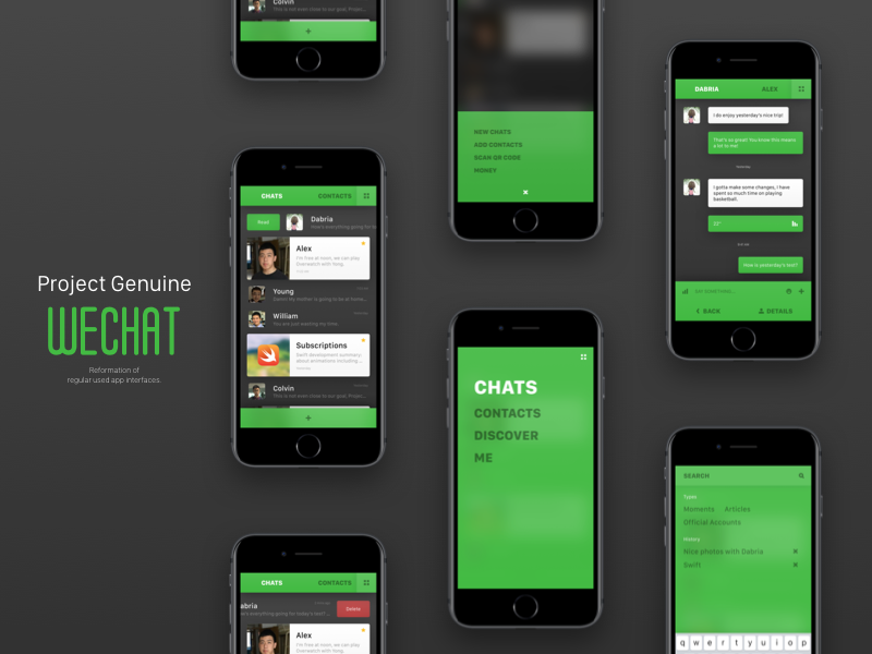 Project Genuine - WeChat Redesign 02 by Tianhao He on Dribbble