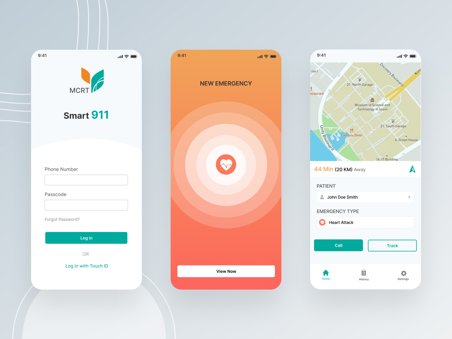 Smart 911 - Emergency App Design by Purvi Panjwani on Dribbble